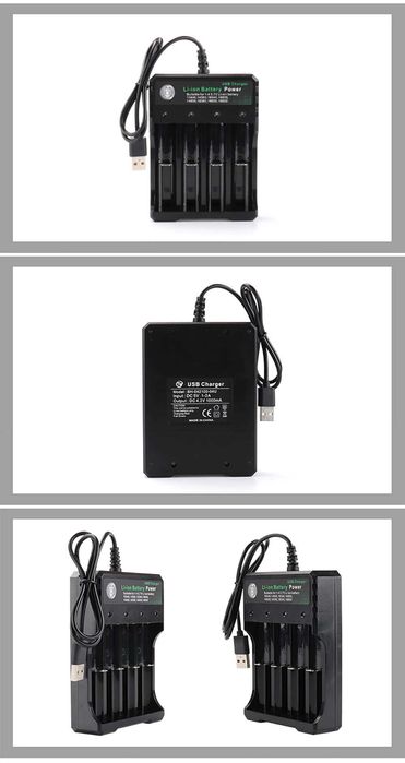 Зарядка 18650 Зарядное устройство usb для аккумуляторов батарей Li-ion ...