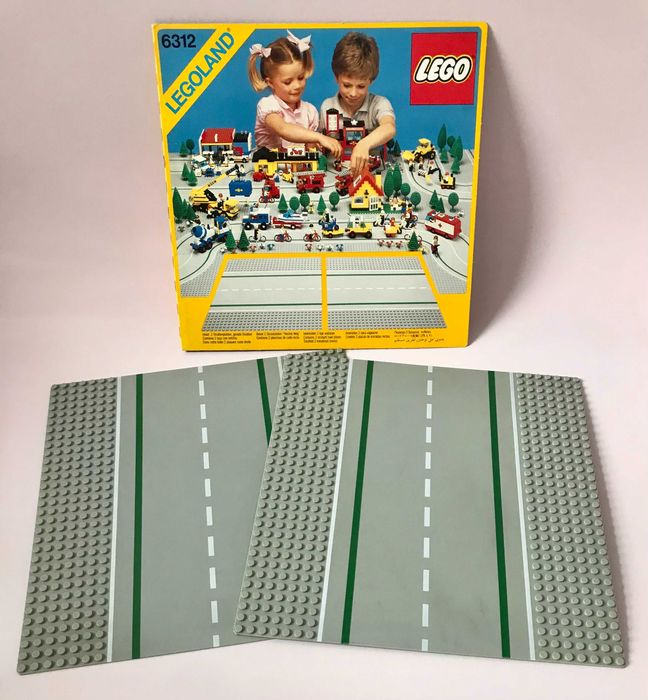 LEGO Town 6312, płyty drogowe/prosta 2 sztuki. Oryginał 1986 rok ...