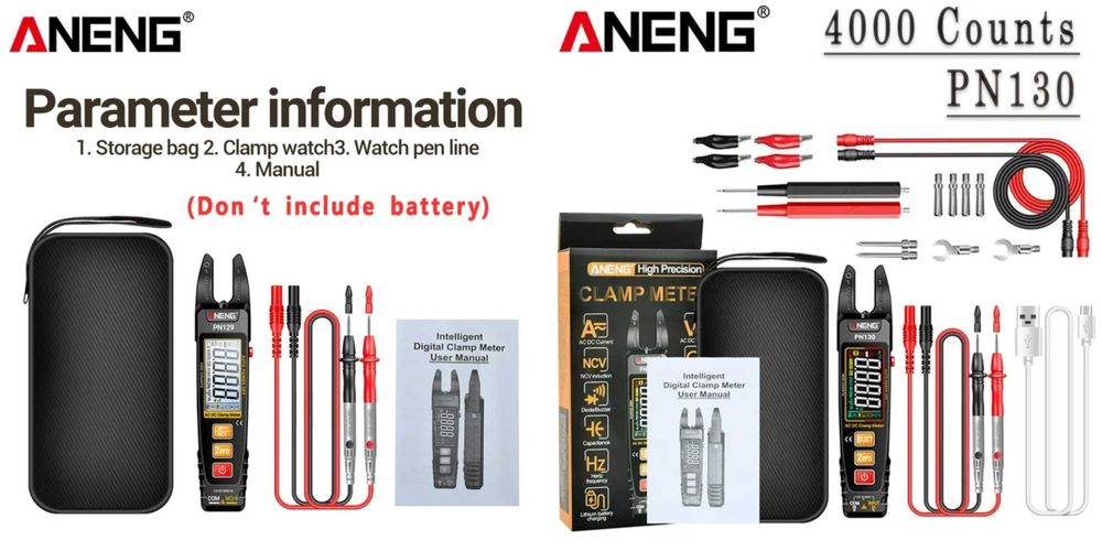 Fnirsi DMC100 Aneng PN129 PN130 ST209 ST212 токовые клещи AC/DC TruRMS: 850 грн ...