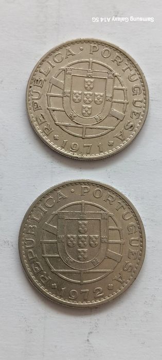 2 moedas de 20 escudos de Moçambique Oeiras E São Julião Da Barra, Paço ...