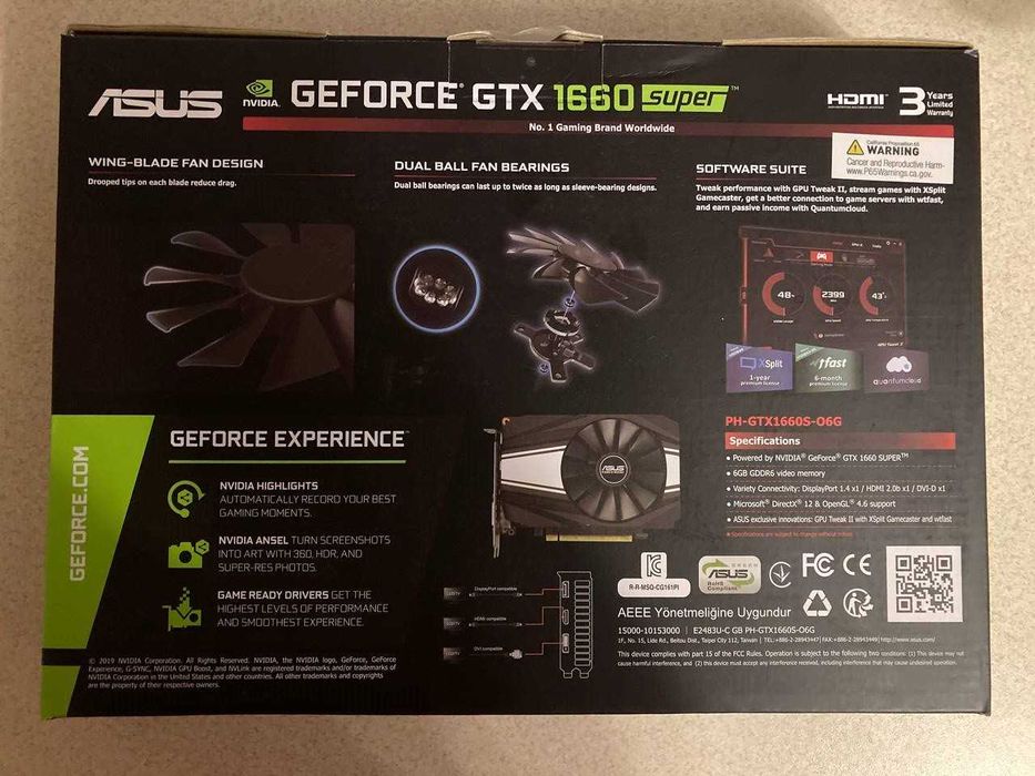 Відеокарта ASUS GeForce GTX1660 SUPER 6144Mb PHOENIX OC: 6 700 грн ...
