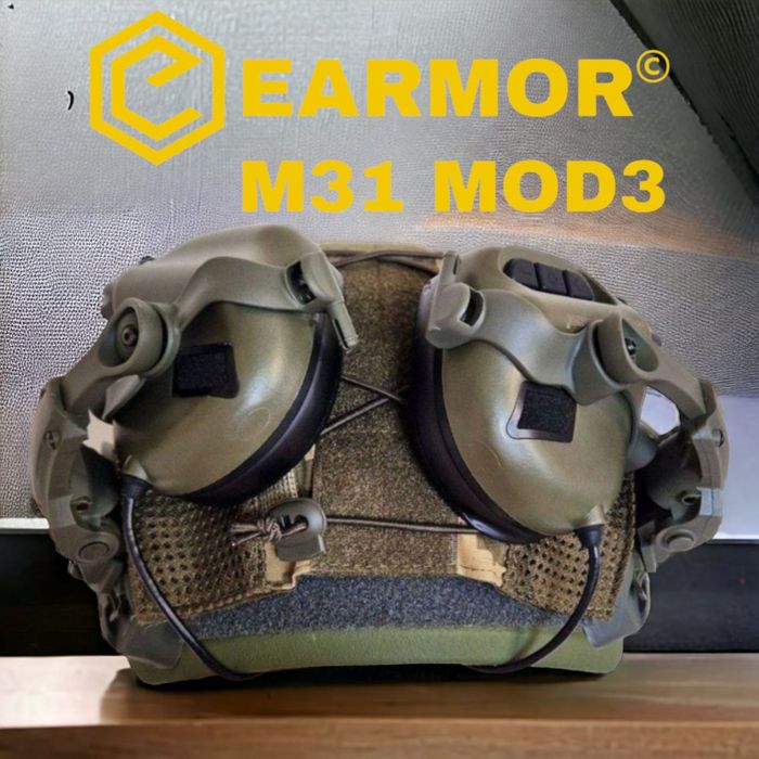 Комплект!Навушники Earmor M31 MOD3 з кріпленням. Активные наушники: 3 ...
