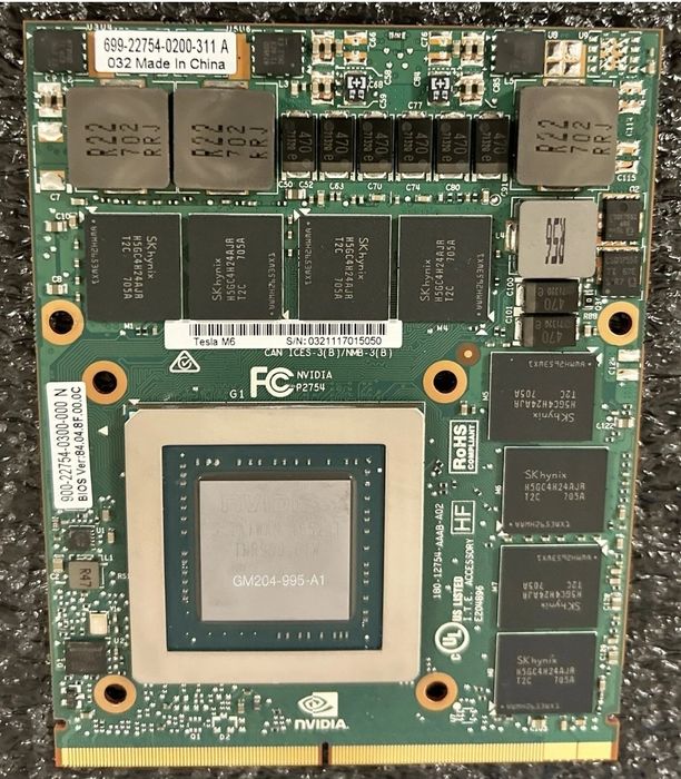 Супер видеокарта Nvidia TESLA M6 8Gb DDR5 (GTX980M) MXM 3.0b: 3 200 грн ...