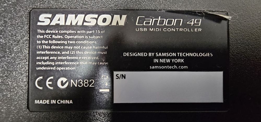 Миди клавиатура Samson carbon 49: 2 500 грн. - Синтезатори Запоріжжя на Olx
