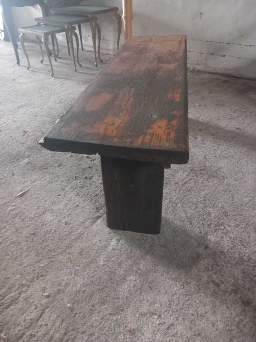 Banco madeira rústico, antigo, madeira maciça São Brás de Alportel • OLX.pt