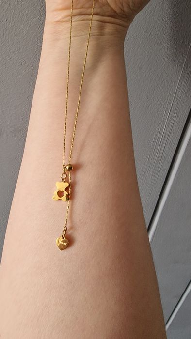 Złoty łańcuszek Blueberry " Miś Tous" Wrocław Stare Miasto • OLX.pl