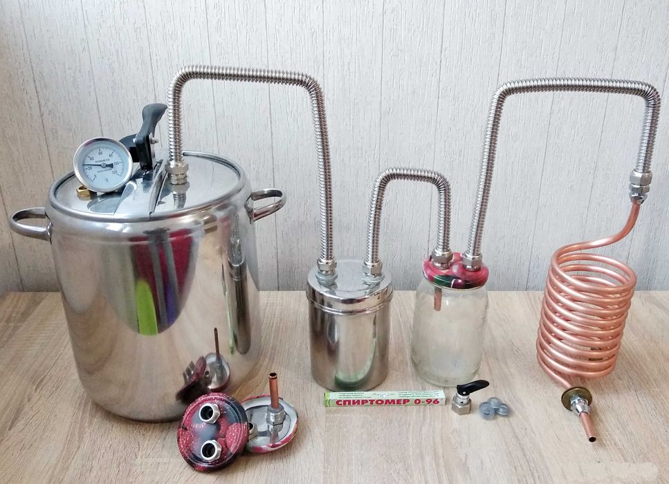 Садовый Дистиллятор непроточный для дачи и дома огорода медный змеевик ...