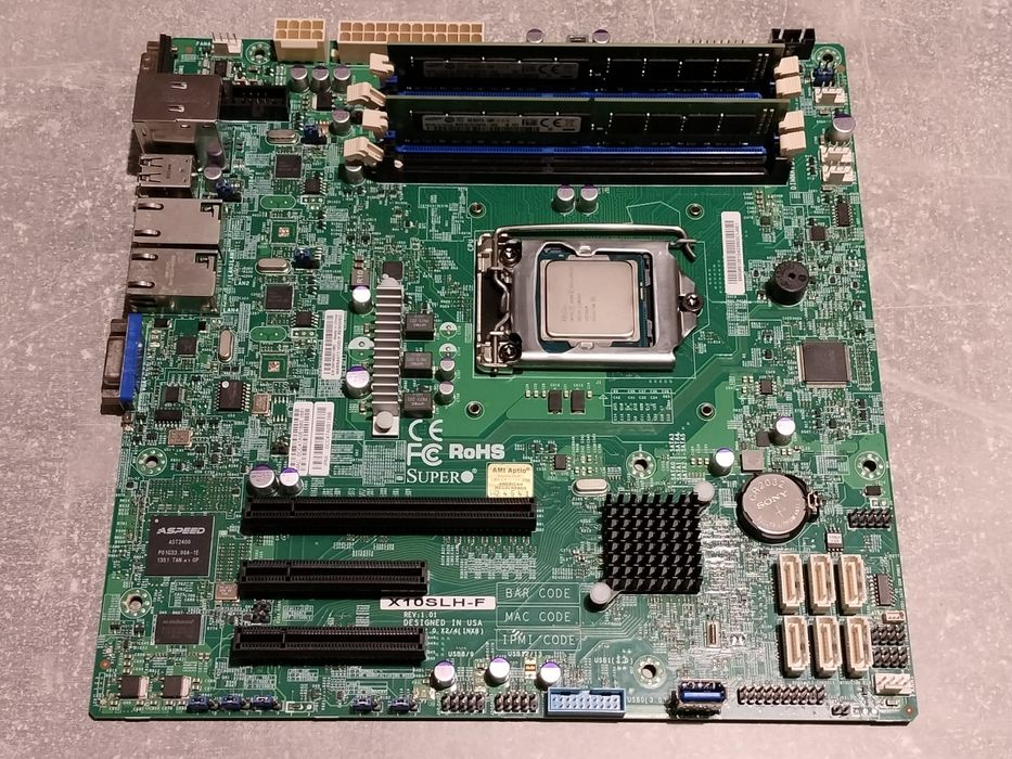 Zestaw Płyta główna Supermicro X10SLH-F ATX + Intel Xeon +16GB RAM ...