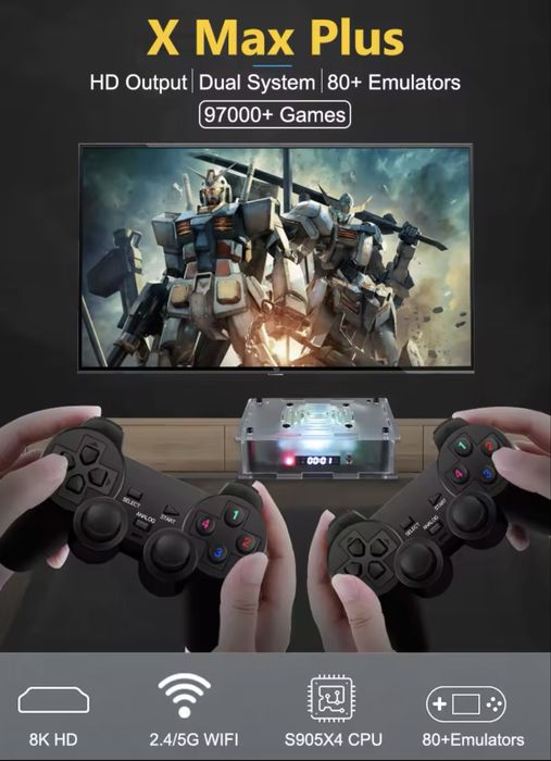 Super Consola X Max Plus 256GB +97000 jogos 8K HD WiFi TV Box Parque ...