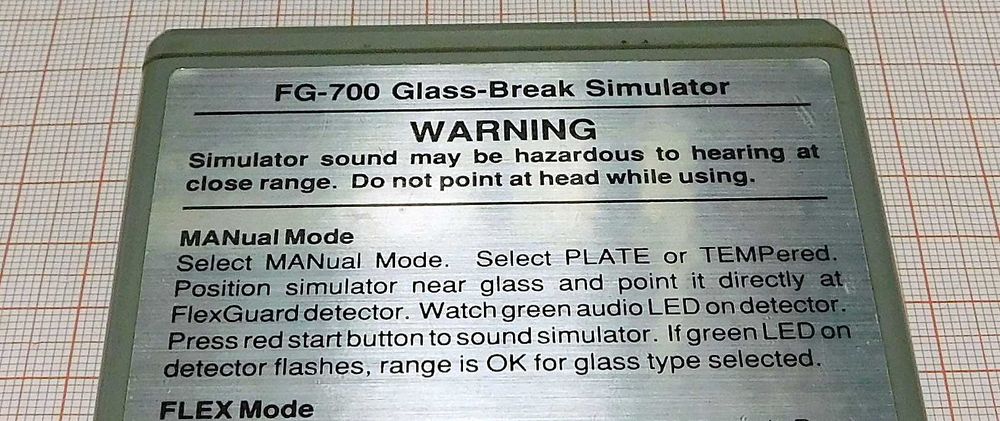 Symulator stłuczenia zbicia szyby szkła FG-700 INTELLISENSE [K10 ...