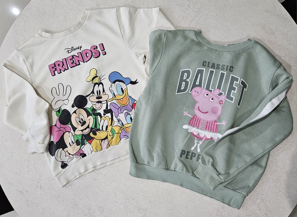 Bluzy dziewczęce h&m 122 128 Peppa Mickey Szybowice • OLX.pl