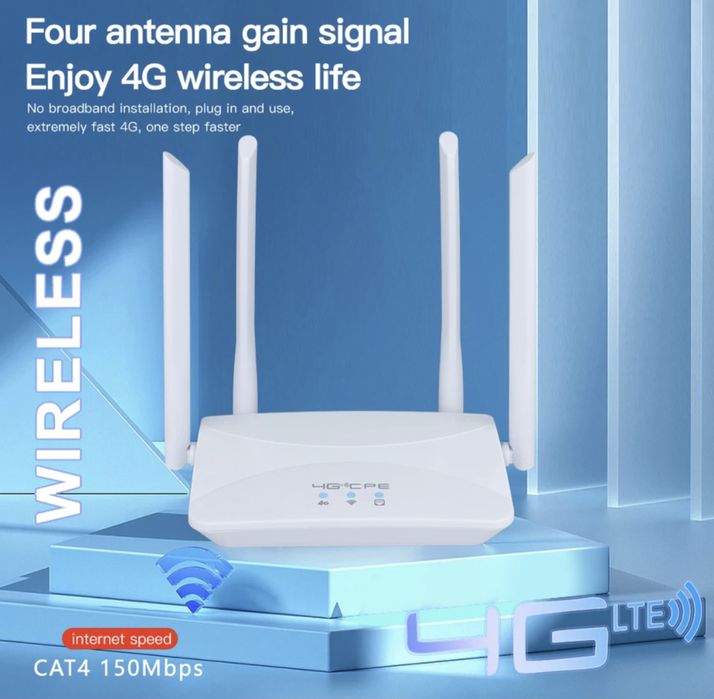 4G LTE Роутер сим карта Wifi модем мобильный мощный прием: 1 430 грн ...