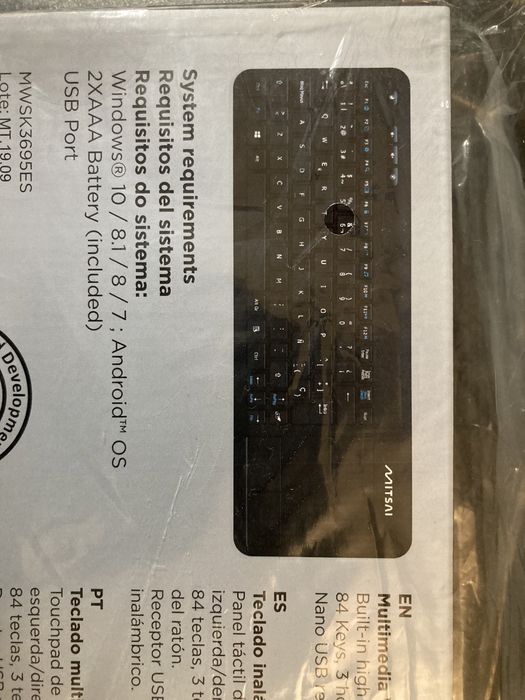 Teclado MITSAI Q500 com rato touch wireless - Novo e embalado Águas ...
