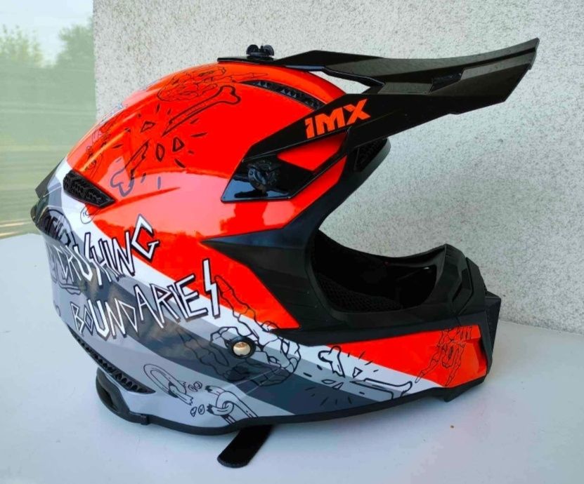 OKAZJA Kask gogle cross enduro dh MTB fullface IMX FMX-02 komplet ...