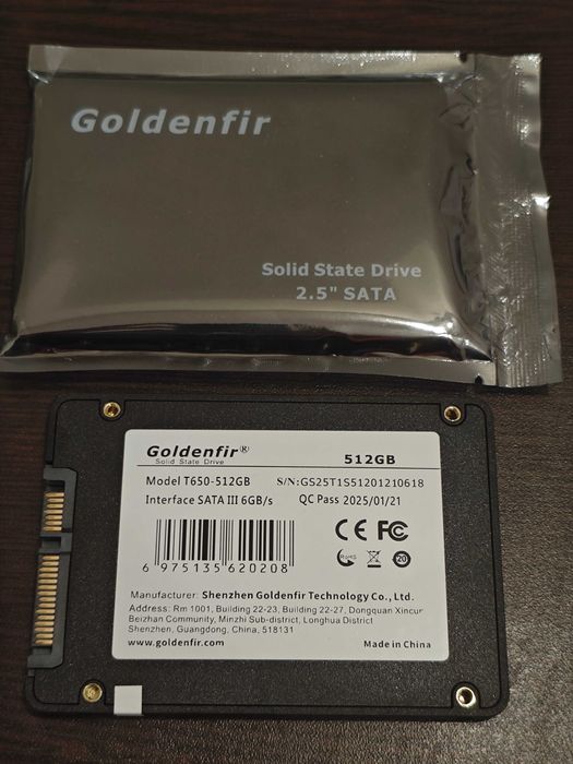 SSD 512gb Goldenfir Новые SATA 3 ССД 512Гб / SATA кабеля: 900 грн ...