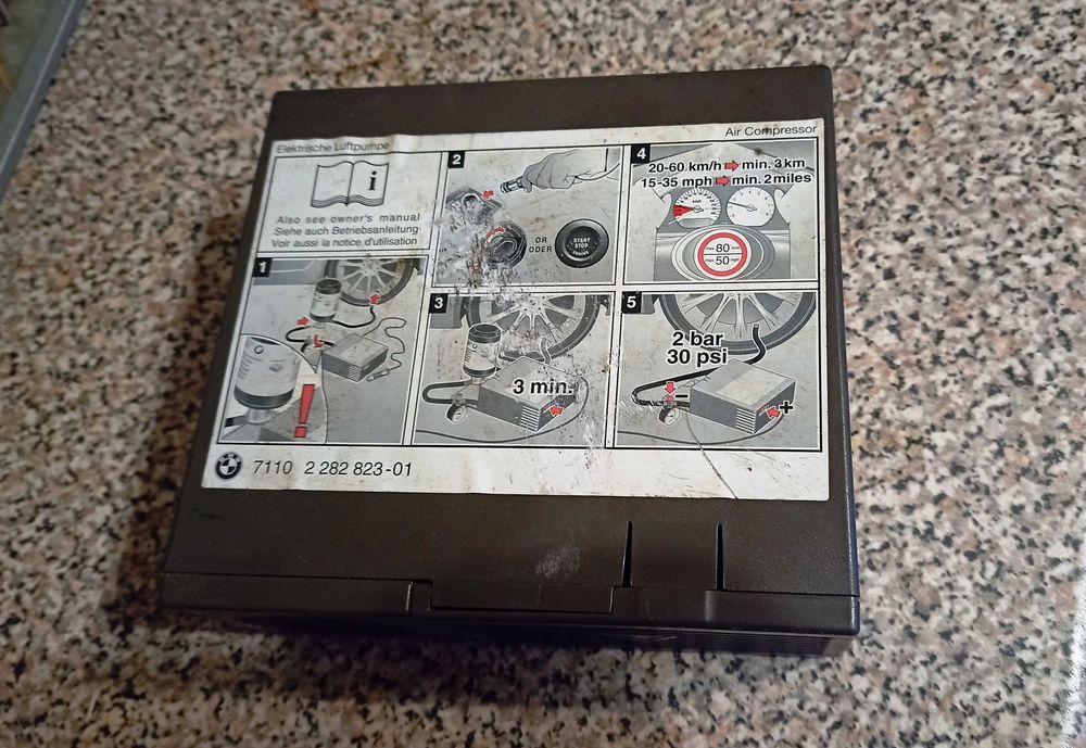 BMW e90 e87 f10 f30 oryginalny kompresor sprężarka do pompowania koła ...