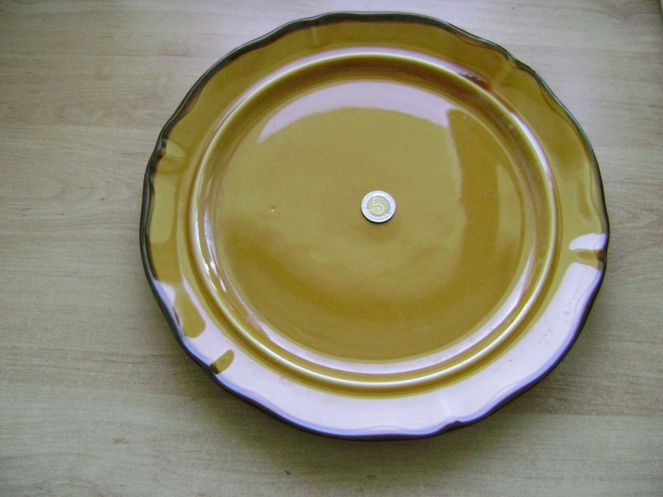 Starocie z PRL - Fajans polski = Talerz do rozpoznania 32cm średnicy ...