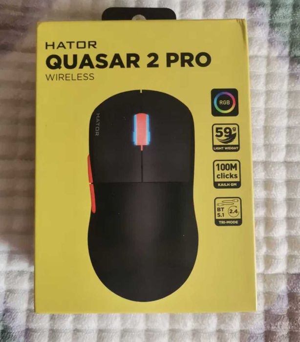Ігрова миша HATOR Quasar 2 PRO wireless (HTM560BO) Black/Orange: 2 200 ...