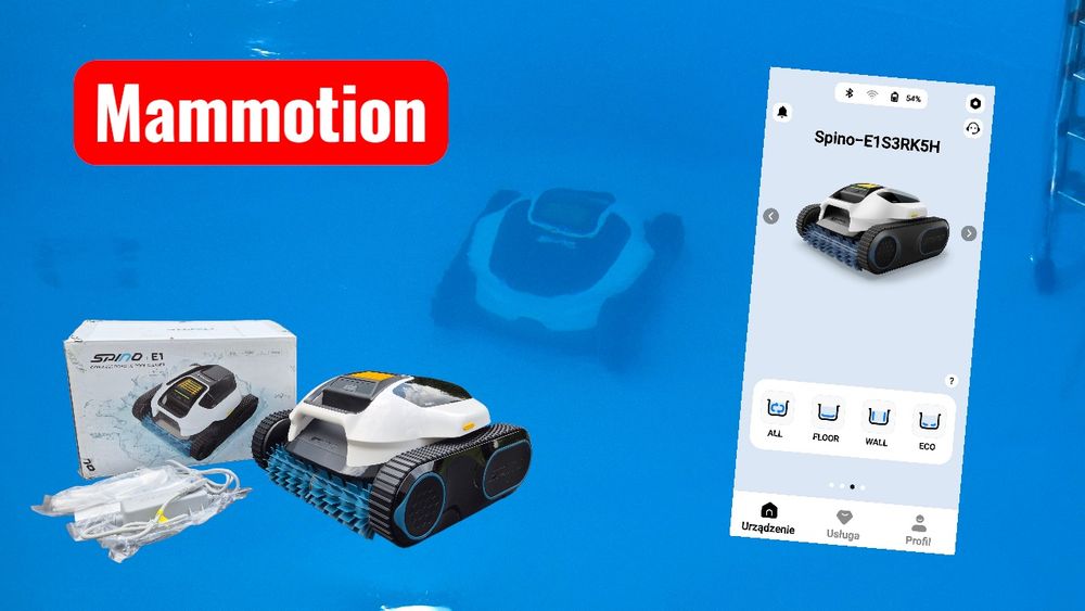 Mammotion Spino E1 bezprzewodowy robot czyszczący basen też ściany ...