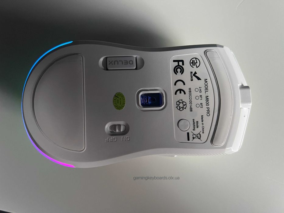 Нова Delux M800 PRO сенсор PAW3370. Безпровідна ігрова мишка з RGB: 1 ...