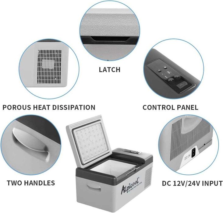 Lodówka samochodowa z zamrażarką Alpicool C15 turystyczna zamrażarka Radzyń Podlaski • OLX.pl