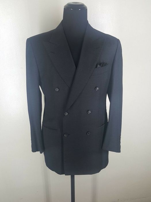 Пиджак ручной работы двубортный шерсть-шелк franck namani paris 52-54р ...