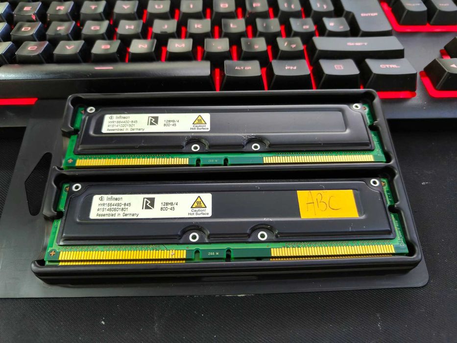 Infineon RDRAM RIMM 4×128 MB + CRIMM | Retro PC | Pentium 4/Intel 850 ...