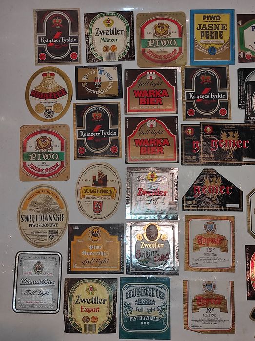 Etykiety po PIWIE - ok.50 sztuk ! Katowice Ligota-Panewniki • OLX.pl