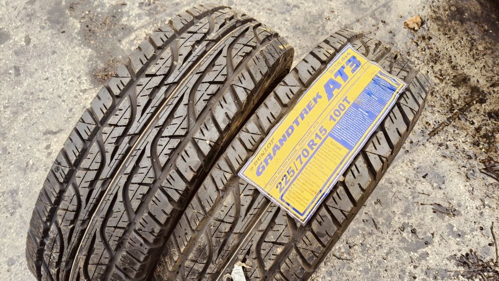Opony AT 225/70r15 Dunlop Grandtrek 100T nowe leżaki 2 szt Elizówka ...
