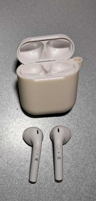 Белые беспроводные Bluetooth блютуз наушники для Айфона Iphone Apple ...