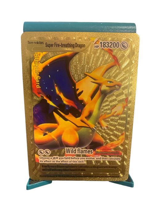 * Złota Karta Pokemon Fire-breathing Dragon HP 183200 NOWA Bydgoszcz ...