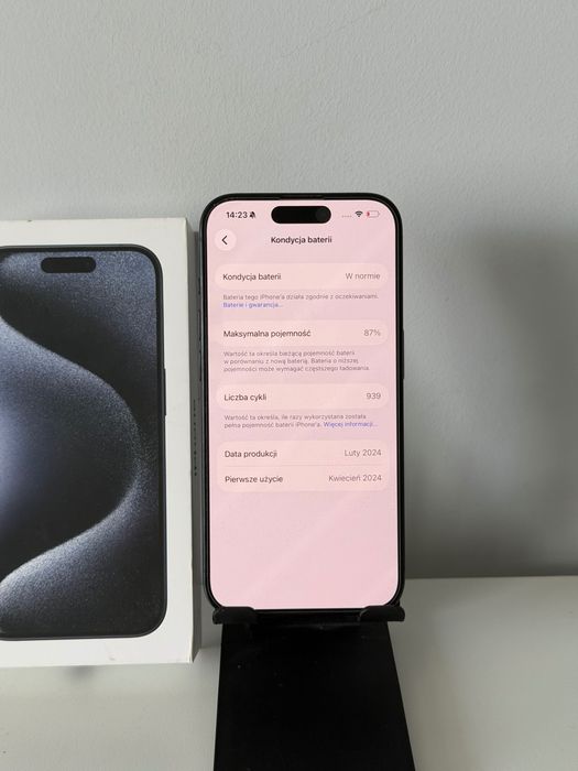 IPhone 15 Pro 128Gb Blue Titanium 87% Warszawa Włochy • OLX.pl