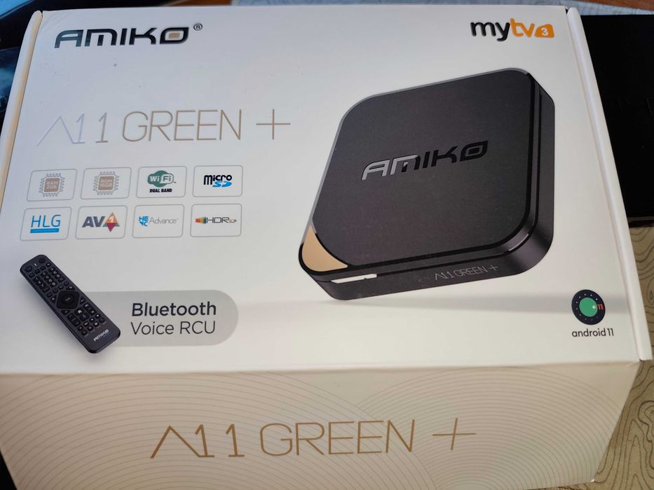 Box Iptv Amiko A11 Green+ 2gb/16gb Mytv3 Guarda • OLX.pt