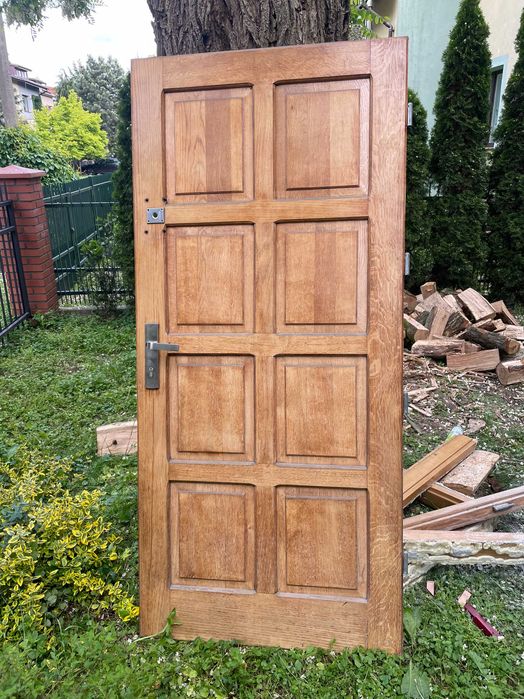 Drzwi drewniane dębowe zewnętrzne Komorów • OLX.pl