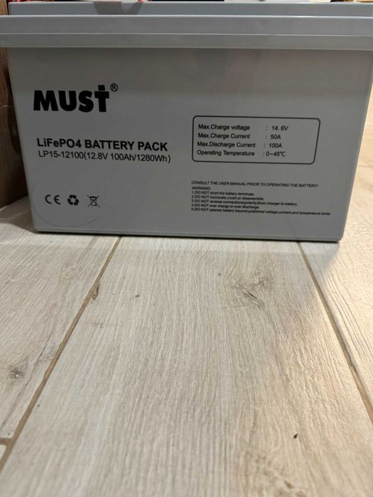 Аккумуляторная батарея MUST LiFePO4 LP1500-12100 12 ,24,48V100-200Ah ...