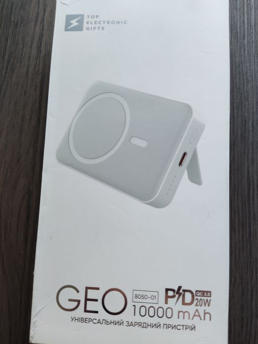 Зарядное Power Bank Geo TEG Smart Series 10000 mAh MagSafe 20W White ...