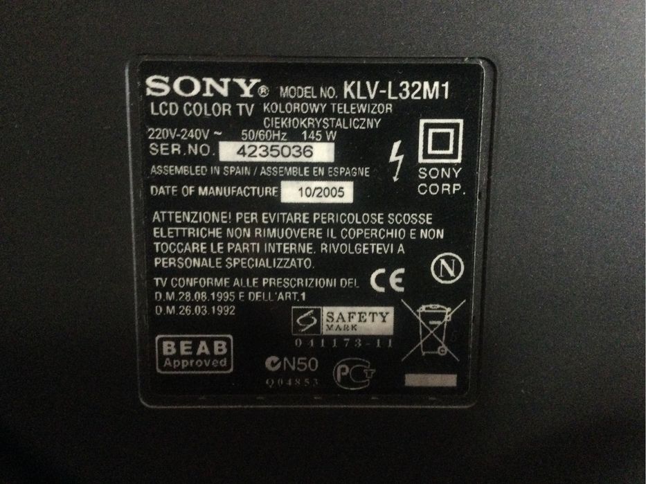 TV SONY KLV L32M1 + dekoder Katowice Bogucice • OLX.pl