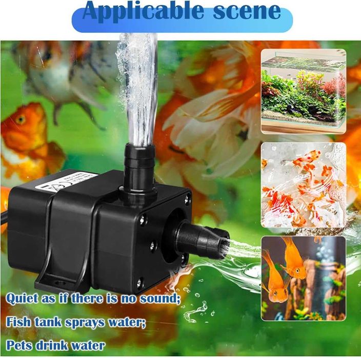 Mini pompa wodna USB DC 5V, wąż PVC 8 mm 3m, do fontann, akwarium ...