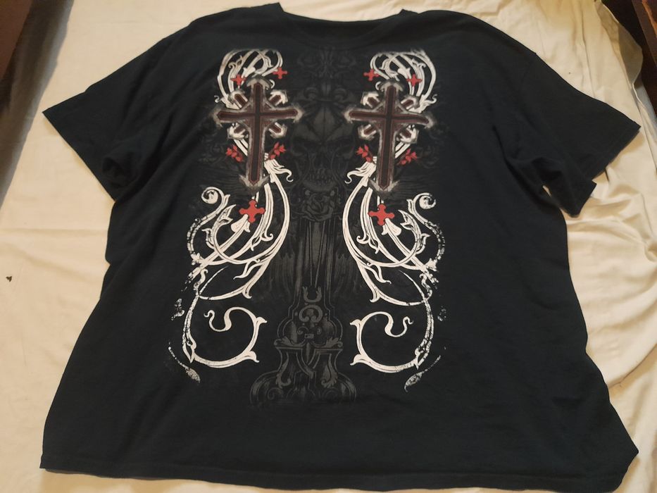 Футболка Hybrid Vintage Skull Cross / Y2K / Affliction style: 675 грн ...