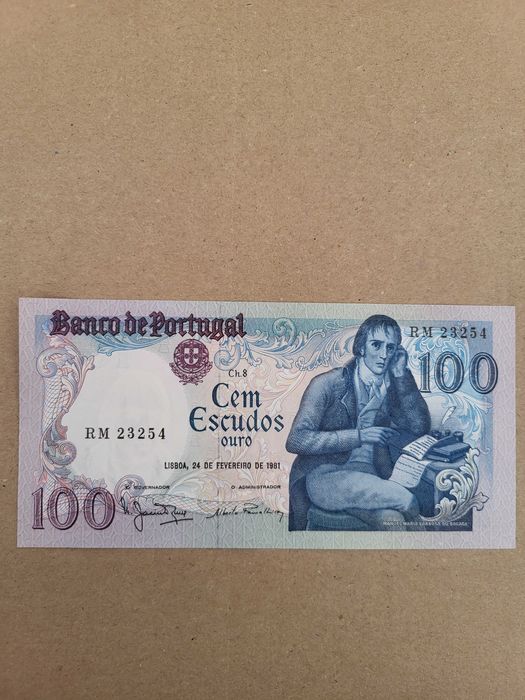 Nota Cem Escudos - Manuel Maria Barbosa Du Bocage - 24/02/1981 Porto ...