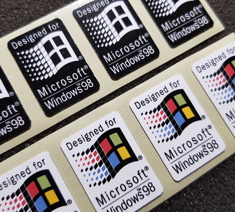 3dfx ATI Windows XP Win 98 Intel Centrino core2duo Наклейка компьютер ...