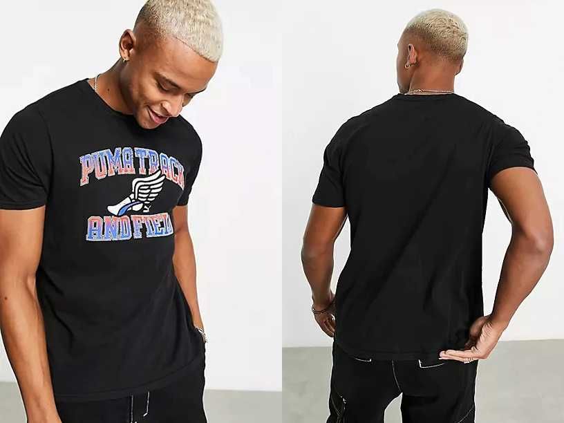 Puma winged foot vintage t-shirt чоловіча футболка оригінал чорна: 530 ...