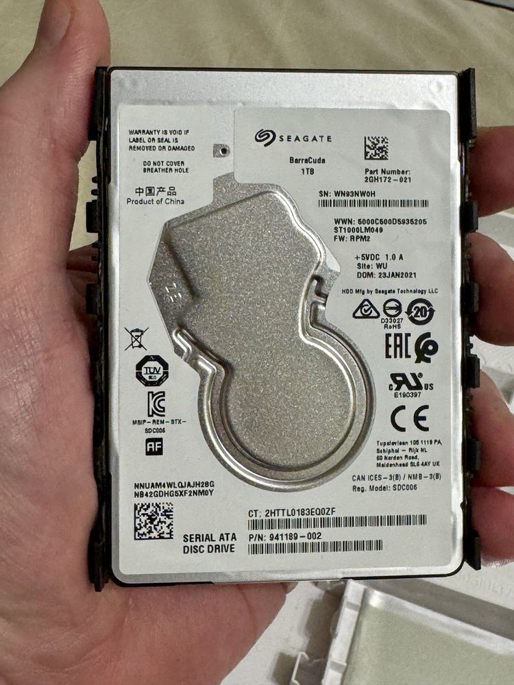 Жесткий диск 2,5” HDD Seagate Barracuda Pro 1 TB (ST1000LM049) SATA3: 1 ...