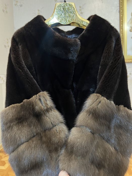 Норкова шуба Soft Gold норка Nafa Cоболь баргузин Великий розмір 54 900 грн Шуби кожухи