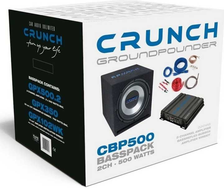 Zestaw subwoofer + wzmacniacz Crunch CBP500 Bass pack 500W 30cm ...