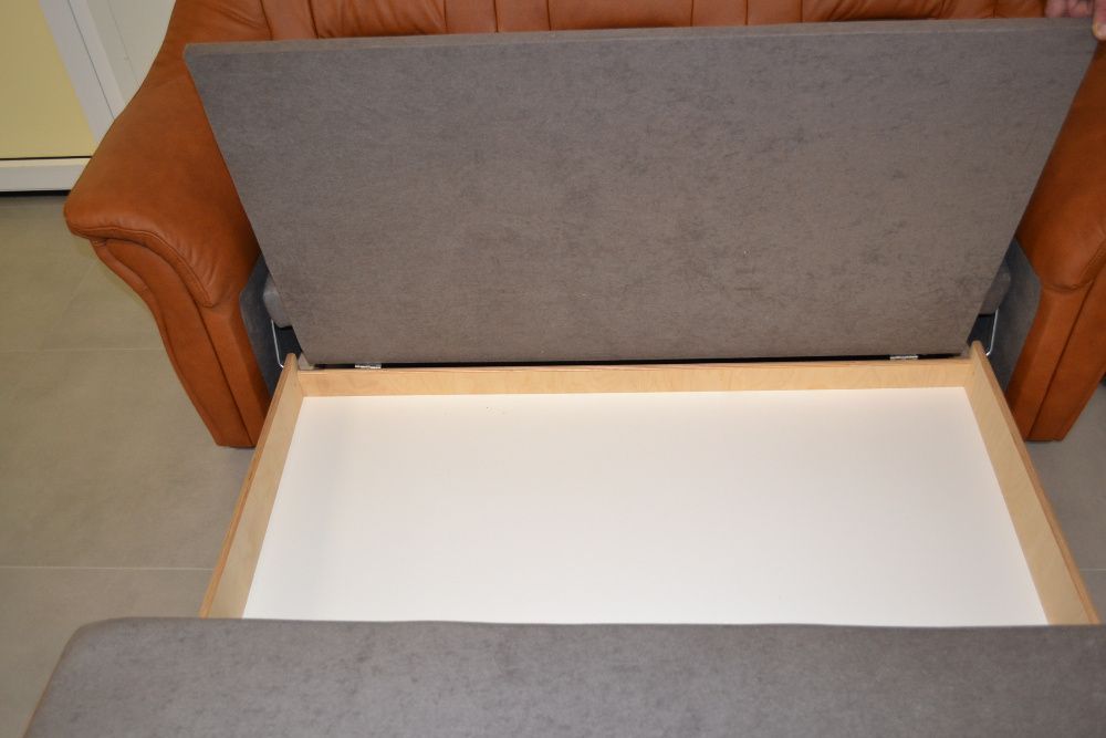 Sofa kanapa rozkładana Haddon prawdziwa naturalna skóra producent ...