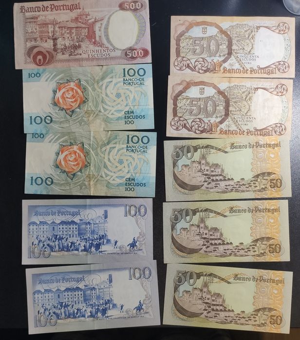 Notas de escudos do banco de Portugal Agualva E Mira-Sintra • OLX.pt