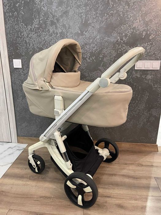 Дитяча коляска 2 в 1 iBebe i-Stop IS3 Шкірзам Біла: 8 999 грн. - Дитячі ...