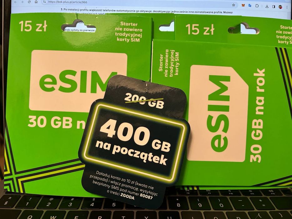 ESIM Plus PL +48 Starter Karta SIM Card Prepaid Operator Plus Warszawa ...