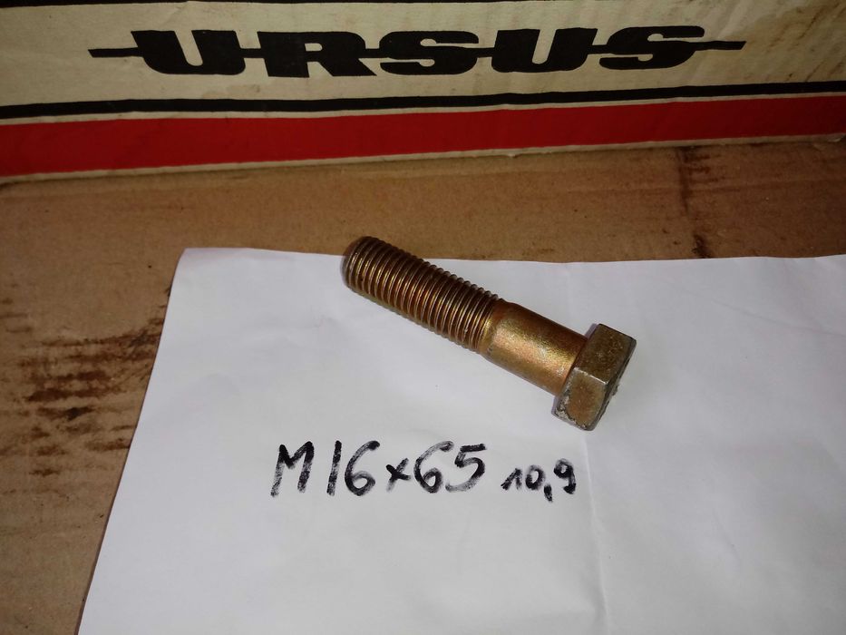 Śruba M16x65 twardość 10,9 do kolekcji PRL- 1 sztuka Warszawa Ursus ...